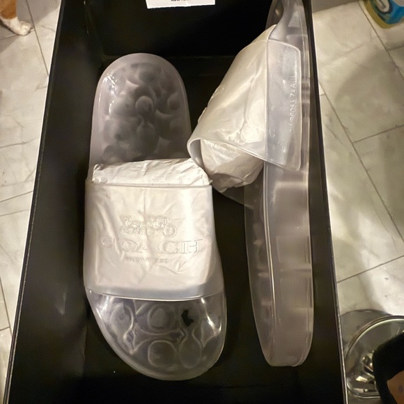 Coach | Shoes | Coach Transparent Slide Sandals | Poshmark